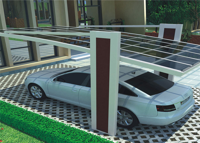 Waterproof Design Solar Car Parking Shed High Snow Load And Wind Load ...