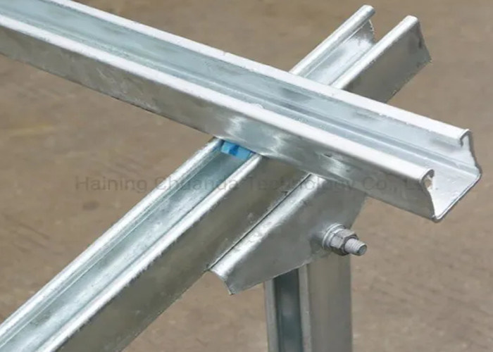 Light Weight Aluminum U Channel Ground Mount Solar Racking Systems