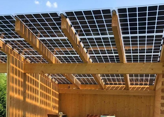Monocrystalline Double Glass Pv Modules Bifacial Solar Panel For Commercial Building