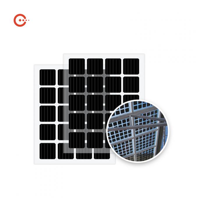 Transparent Solar PV Module Monocrystalline Bifacial Coated Glass Self ...