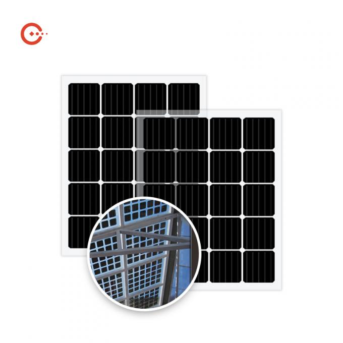 Household BIPV Module Mini 100W Custom Bifacial Transparent Solar Panel