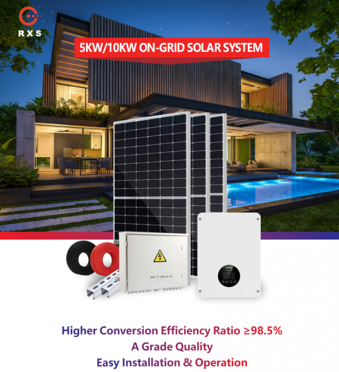400W 410W Solar PV Module On Grid With Solar Inverter Residential Solar ...