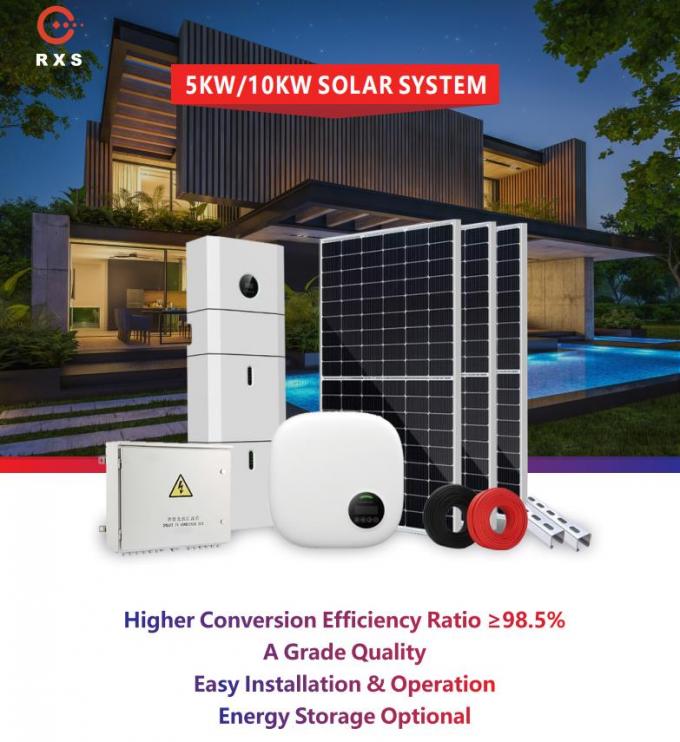 Complete Home Off Grid Solar Power Panel System 5kw