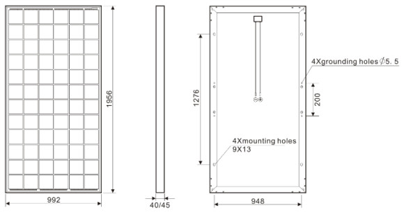 345W 72 Cells Monocrystalline Solar PV Module High Efficiency For Industry